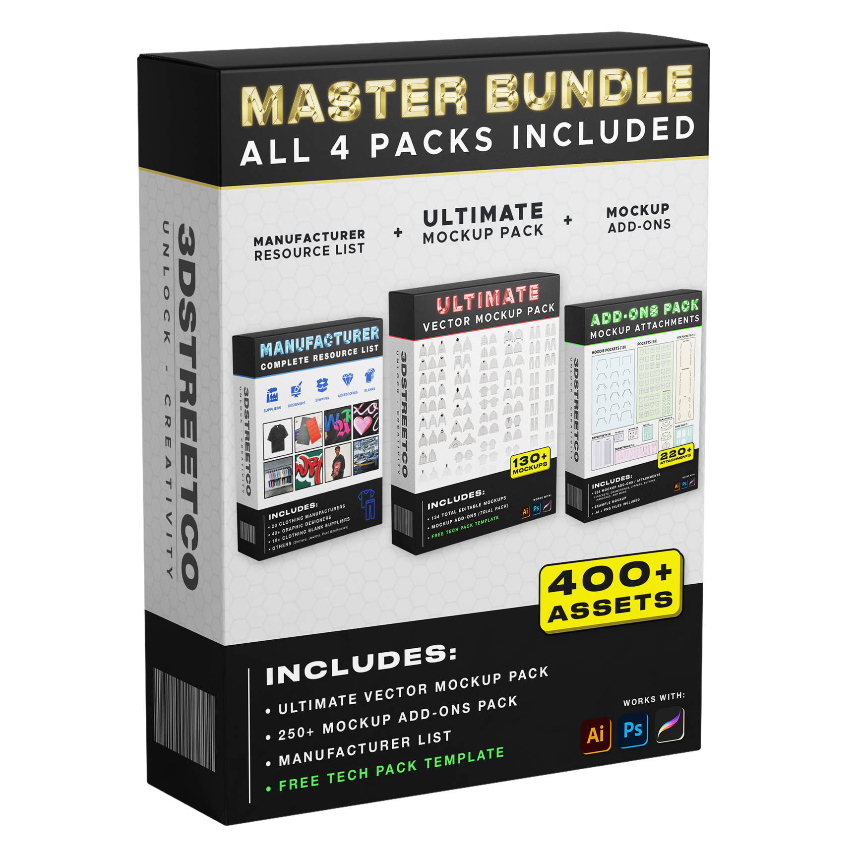 Master Vector Assets Bundle – Complete Clothing Design Toolkit – 3DStreetCo