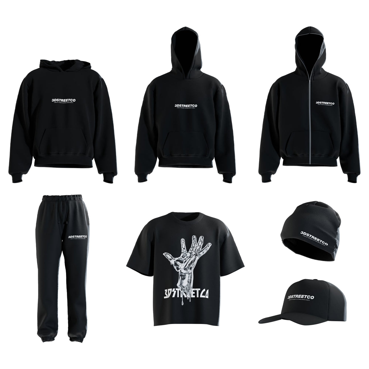 3D Clothing Mockup Bundle | 360° Animated Pack – 3DStreetCo