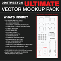 Ultimate Clothing Mockup Pack – 130+ Vector Templates – 3DStreetCo